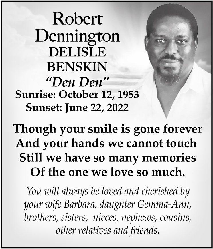 Robert Dennington Delisle Benskin - nationnews.com