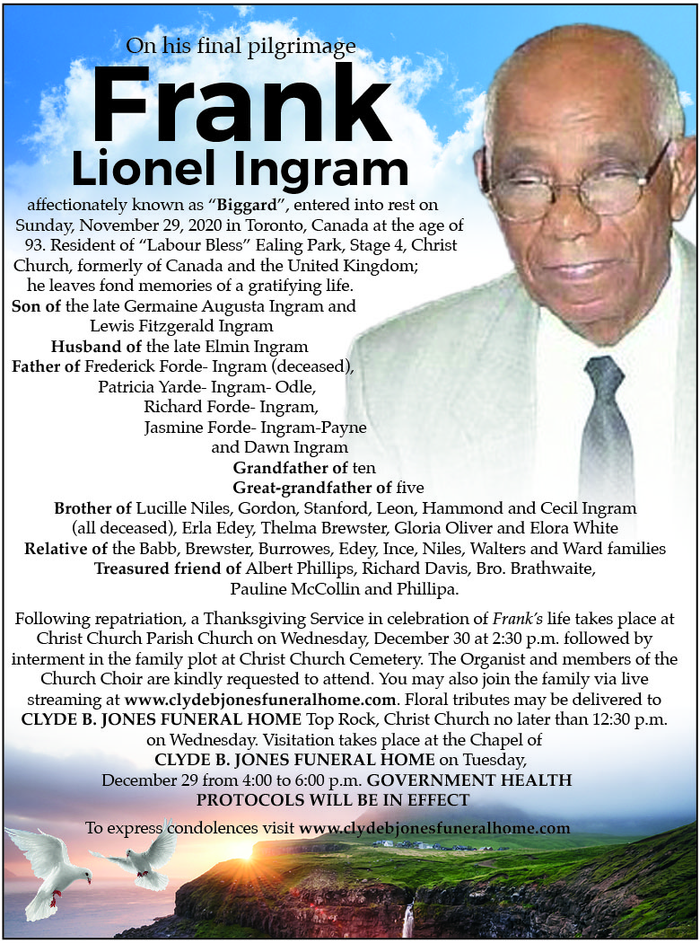 Frank Lionel Ingram - nationnews.com