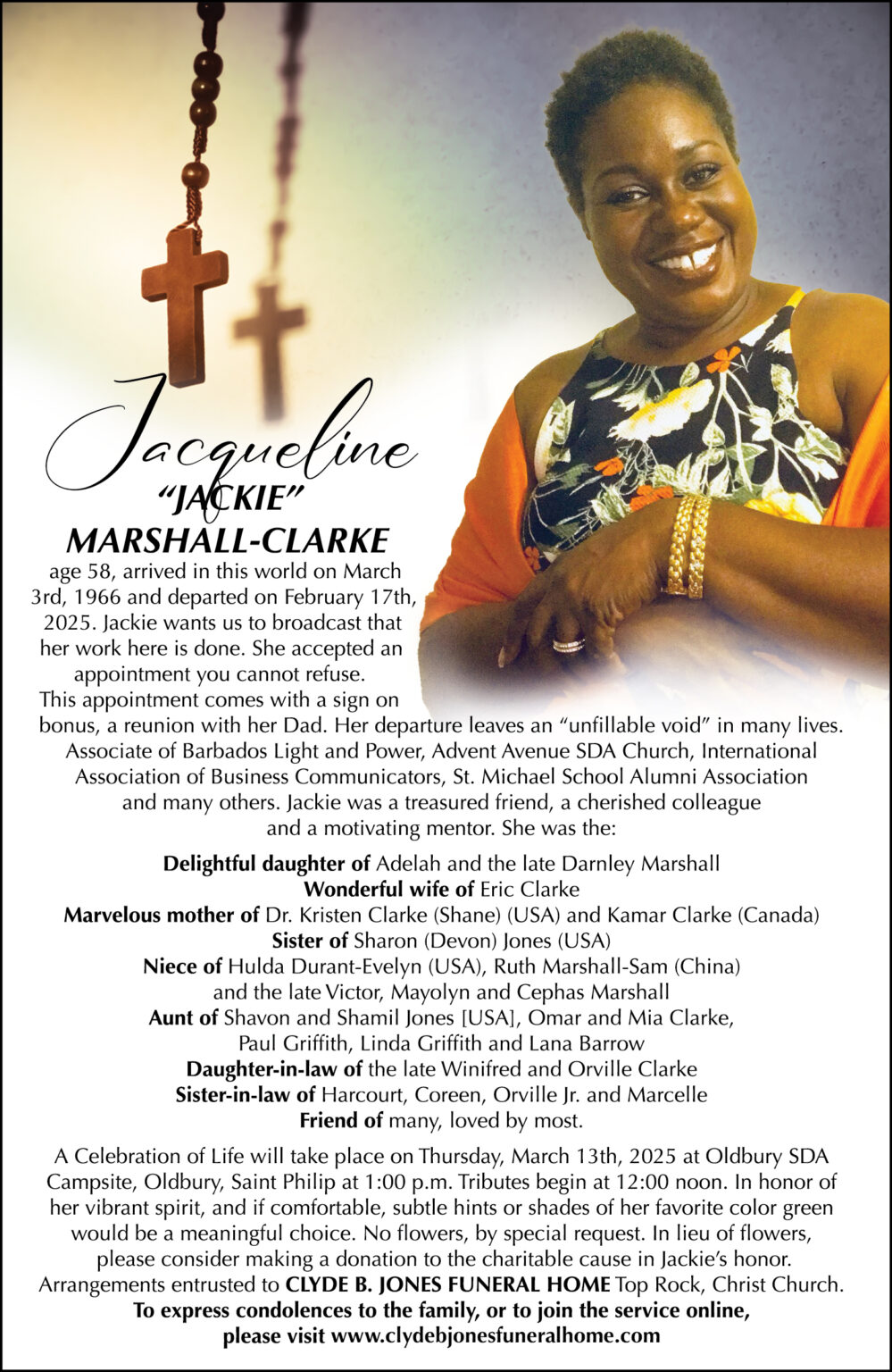 Jacqueline 'Jackie' Marshall Clarke - nationnews.com