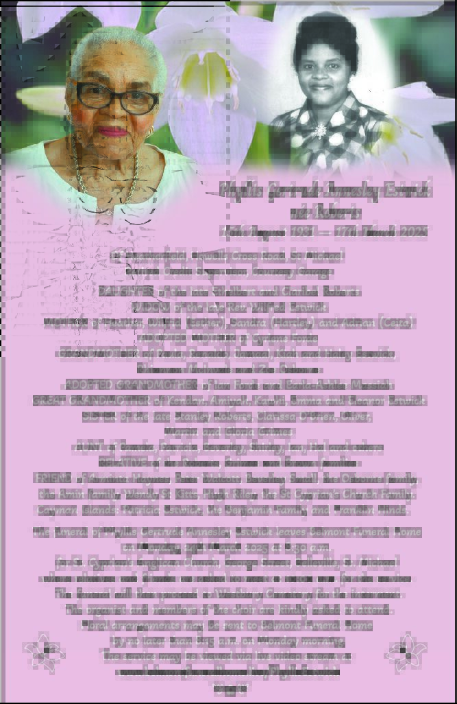 Phyllis Gertrude Annesley Estwick neee Roberts - nationnews.com