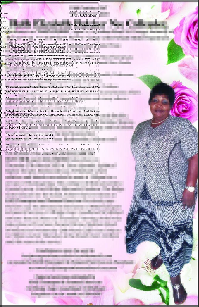 RUTH ELIZABETH BUTCHER NEE CALLENDER - nationnews.com