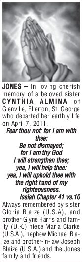 Cynthia Alma Jones - nationnews.com