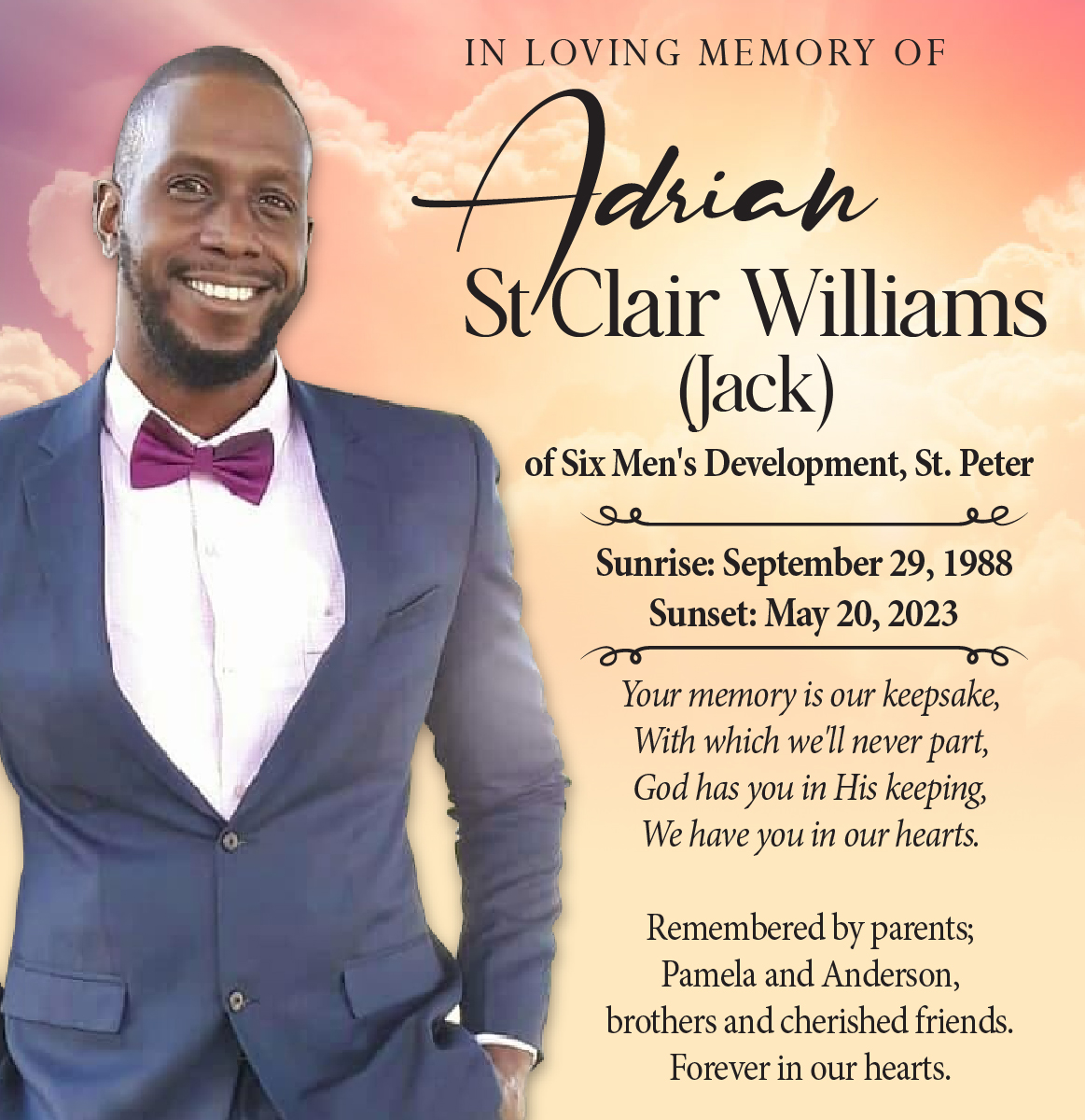 Adrian St. Clair Williams (Jack) - nationnews.com