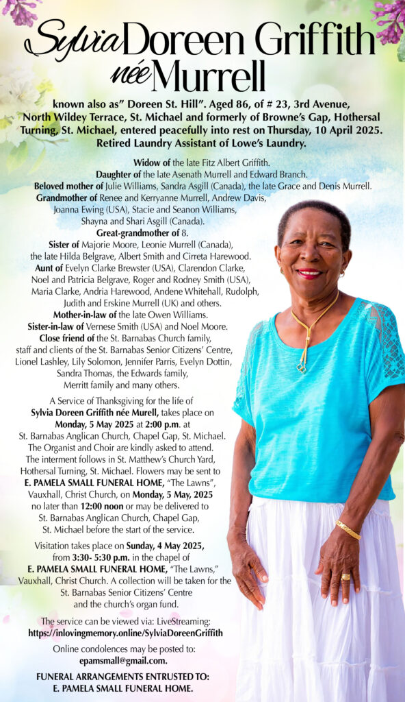 Sylvia Doreen Griffith née Murrell - nationnews.com