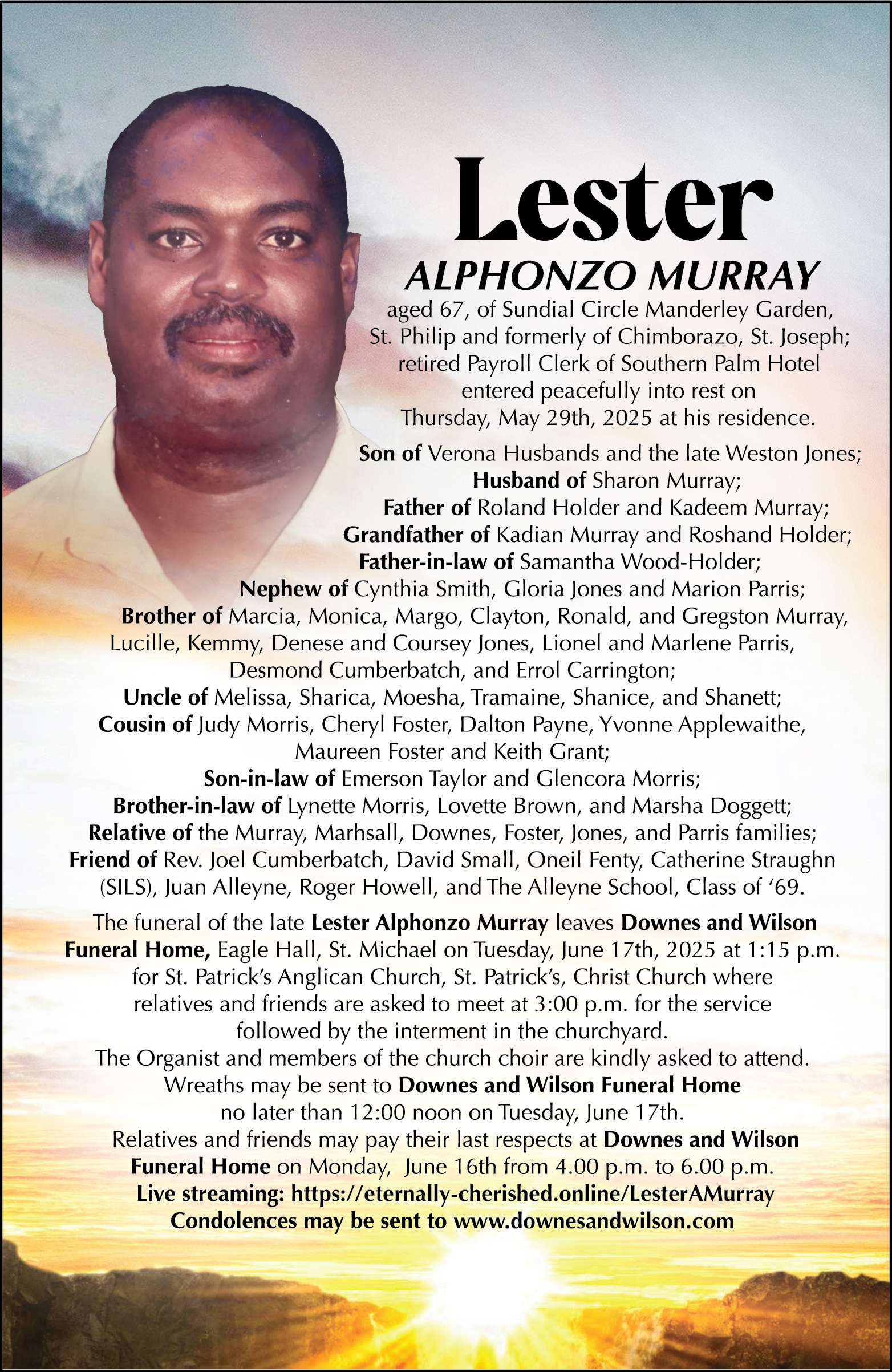 Lester Alphonzo Murray - nationnews.com