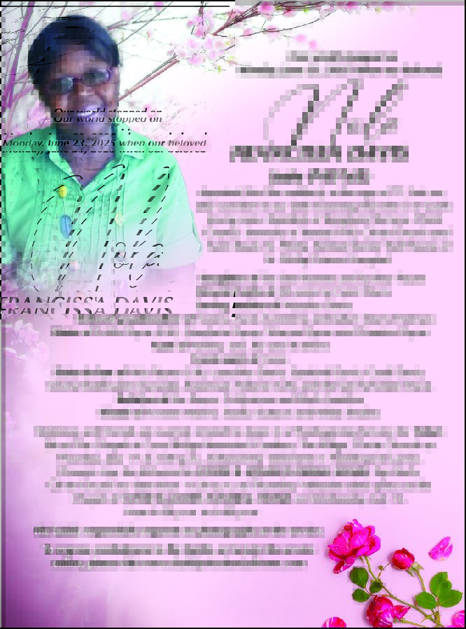 Nola Francissa Davis née Payne - nationnews.com