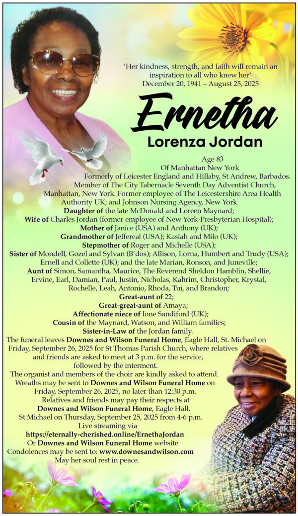 Ernetha Lorenza Jordan - nationnews.com