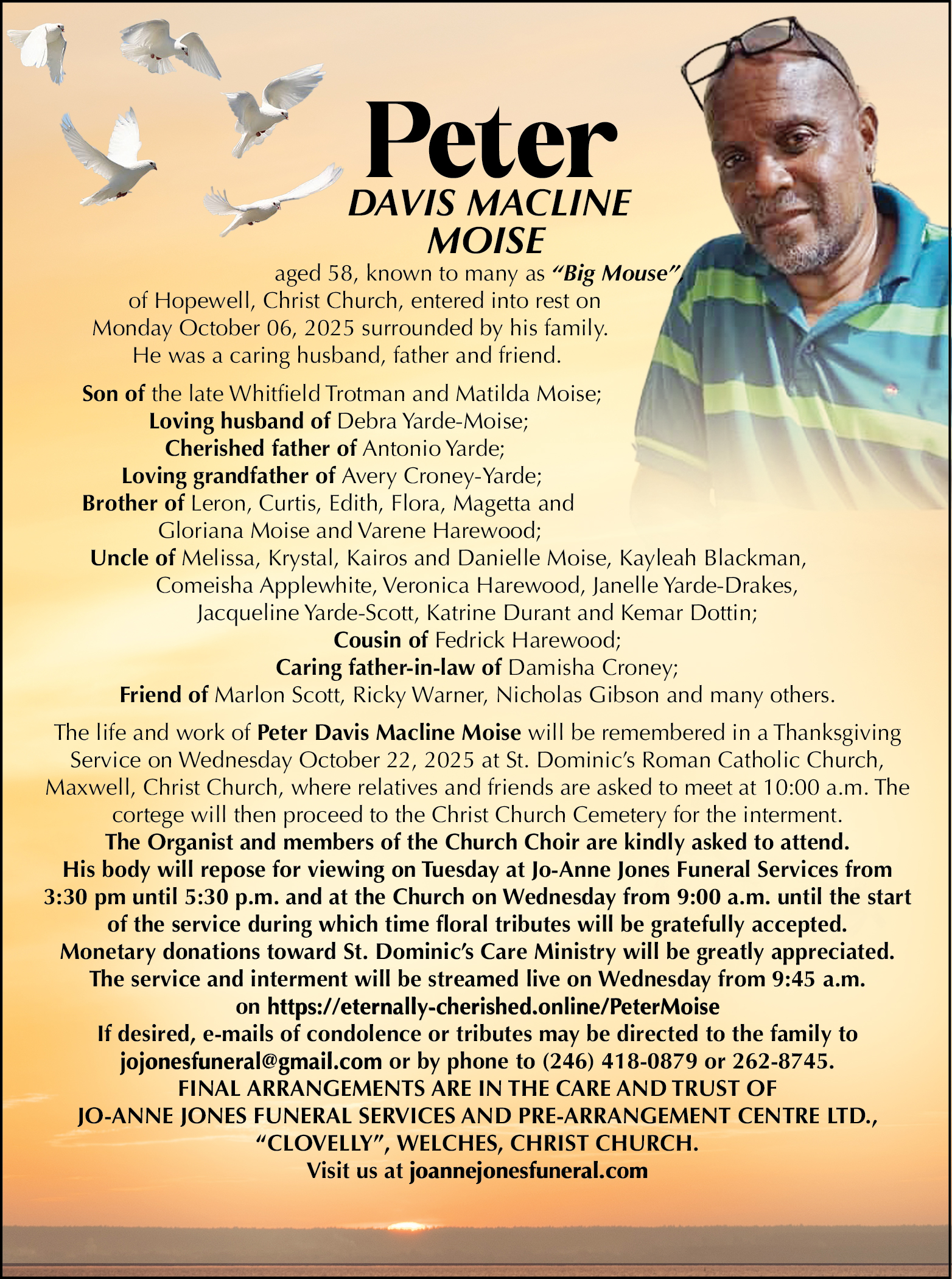 Peter Davis Macline Moise - nationnews.com