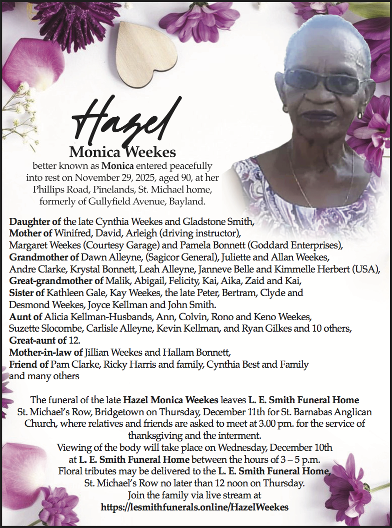 Hazel Monica Weekes - nationnews.com