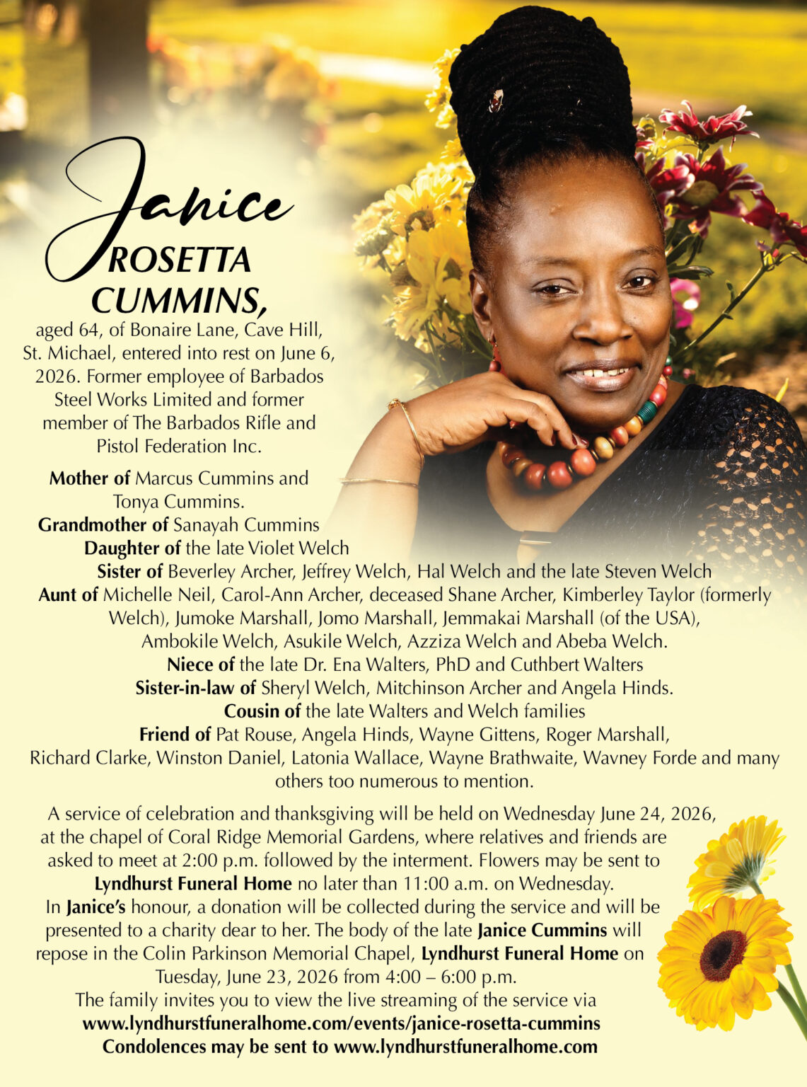 Janice Rosetta Cummins - nationnews.com